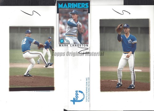 Mark Langston Mariners 1986 Topps Original Extra Photos 5x8 Vault ...