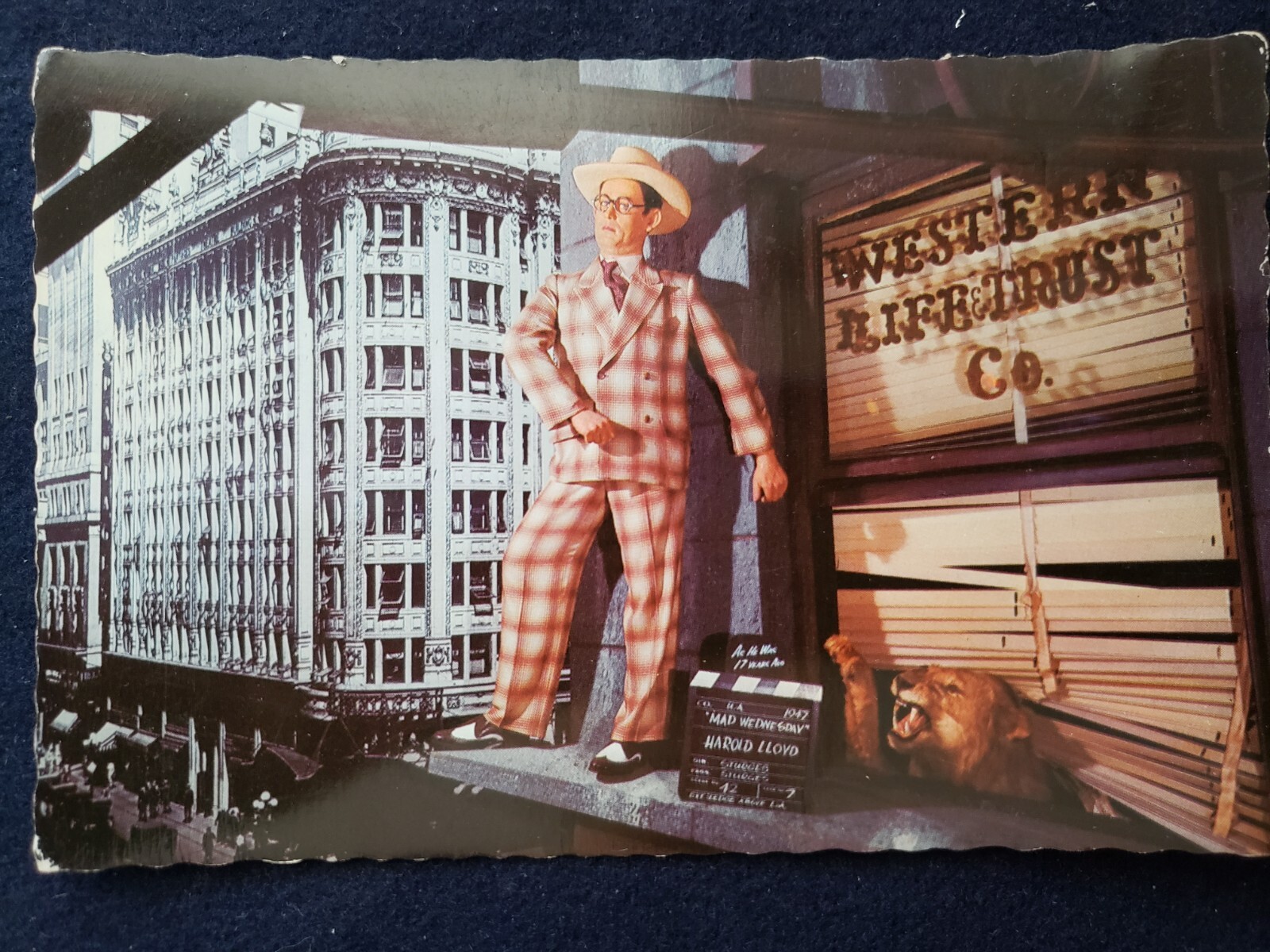 Movieland Wax Museum Harold Lloyd Mad Wednesday Postcard | eBay