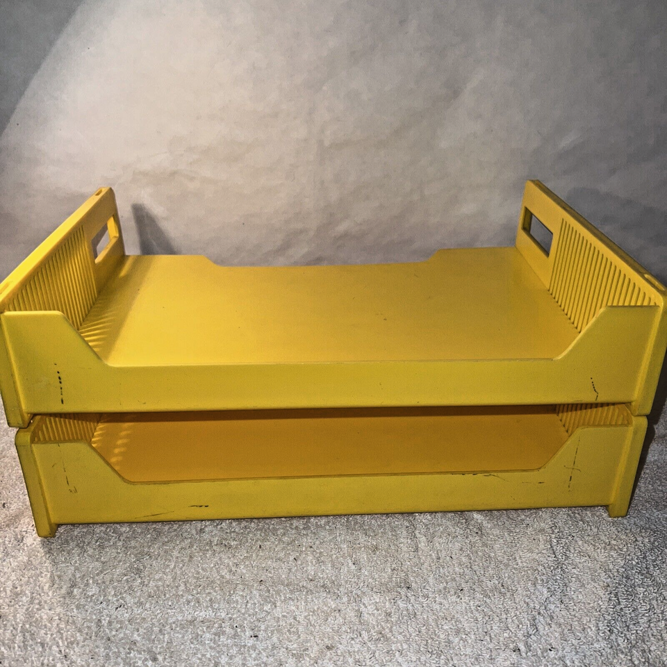 Vintage 1970s bright yellow desk task lamp & 2 Eldon file holder letter ...