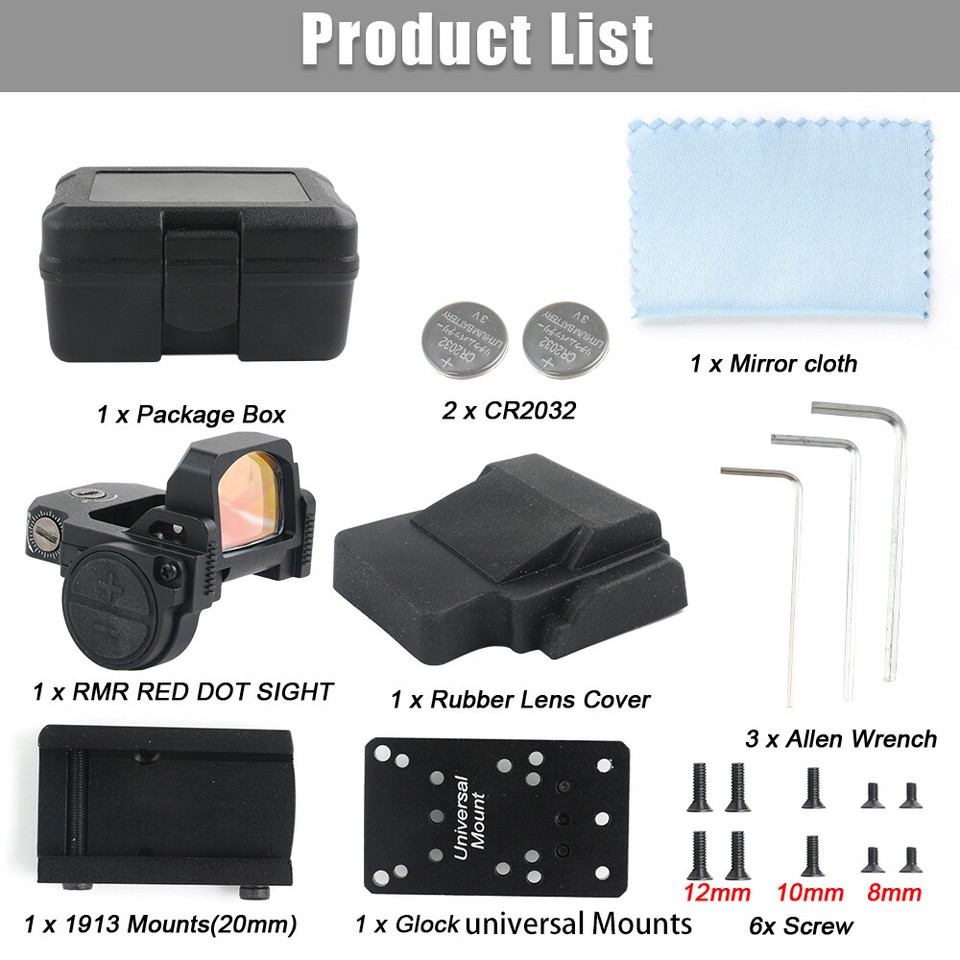 Folding Flip Up Red Dot Sight Holographic Sight For Glock MOS | eBay