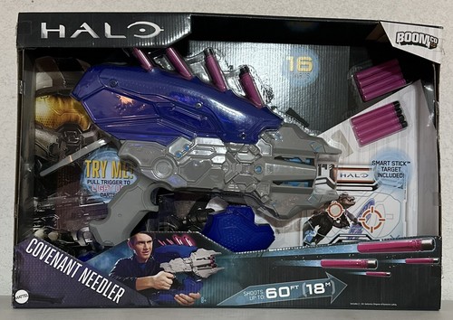 Mattel Boom Halo Covenant Needler Light Up Dart Blaster Toy Gun - New ...