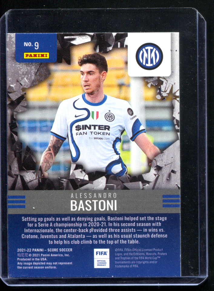 Alessandro Bastoni 2020-21 Score Soccer Panini Breakthrough Sports Card ...