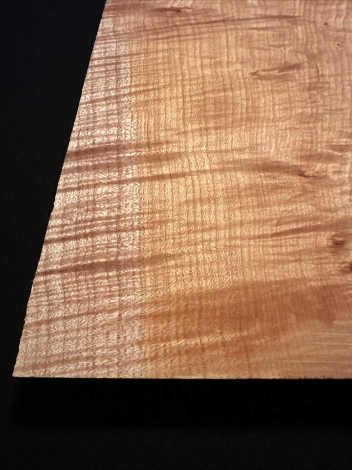 5A Fiddleback Maple, 20 1/4” Long, 7 3/4” To 9 7/8” Widest, 1 3/4 ...