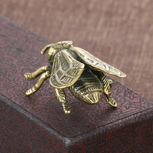 Brass Bee Figurine Small Statue House Table Decoration Insect Animal ...