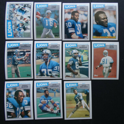 1987 Topps Detroit Lions Team Set of 11 Football Cards | eBay