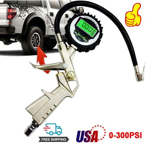 Digital Tire Inflator with Pressure Gauge 300PSI Air Chuck for Truck ...
