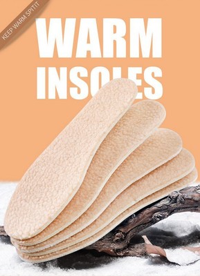 Sheepskin Insoles Inner Soles Sheep Wool Thick Winter Soft Warm Shoes ...