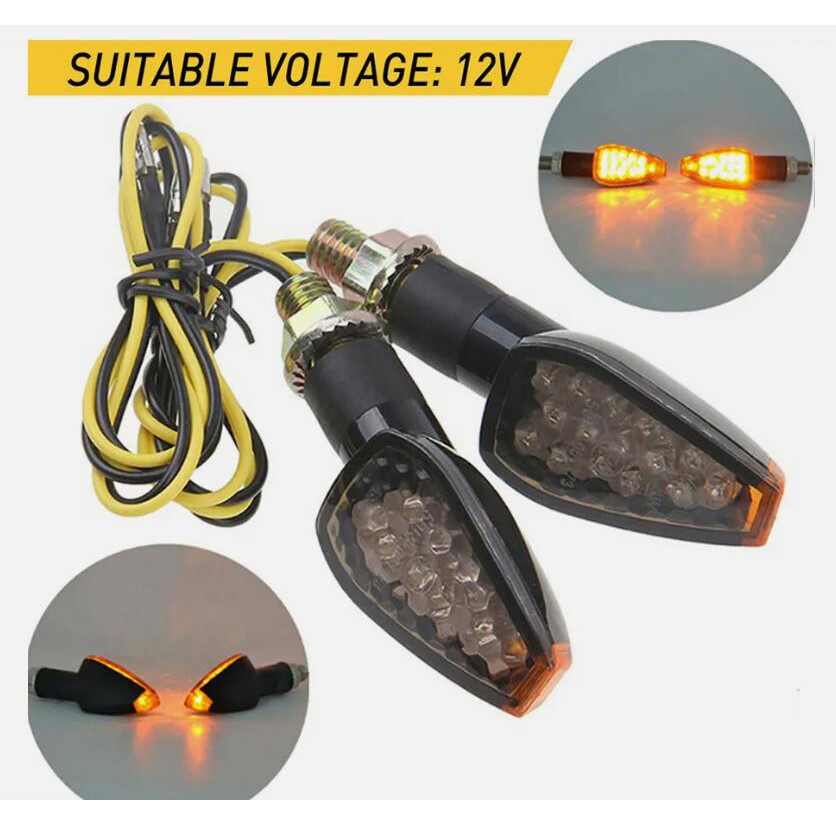 4 PCS 12V Motorcycle LED Turn Signals Mini Blinker Light Indicator ...