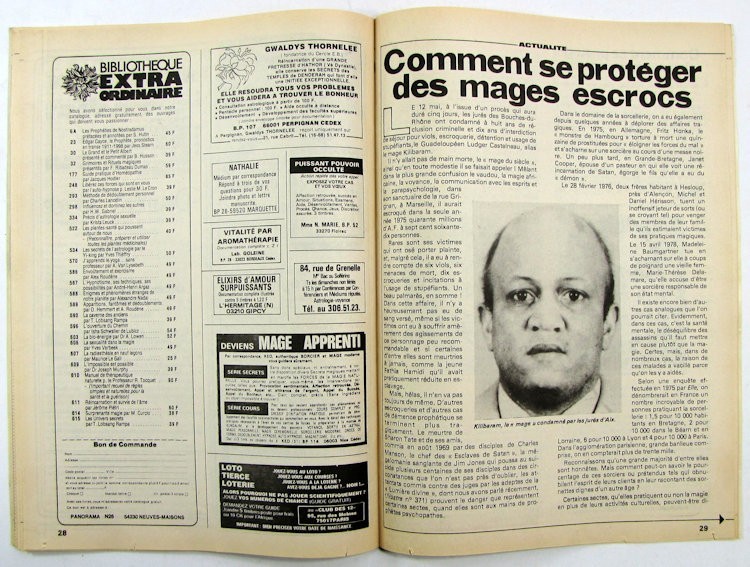 Nostra n°372 1979 Magazine actualité insolite Dossier Psychocinèse ...