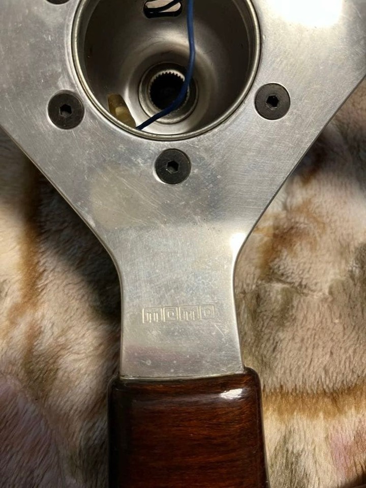 Vintage 1989 Momo wood steering wheel, made in Italy, used from Japan ...