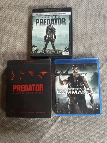 Predator 4k / Predator (4 Movie Collection) & Commando On Blu Ray Like New | eBay