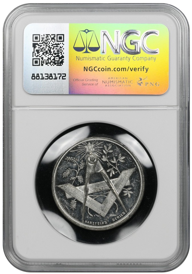 1834 General Lafayette Masonic Symbol White Medal NGC MS 60 DPL | eBay