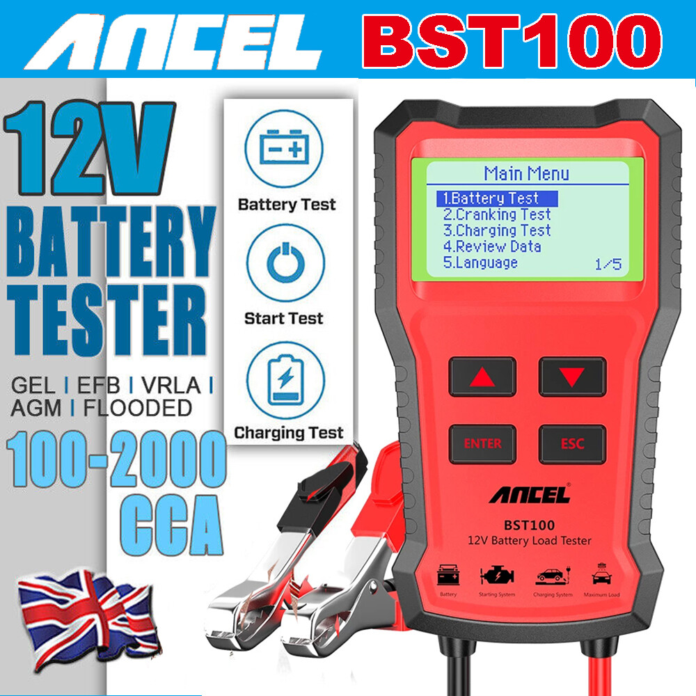 ANCEL BST100 12V Auto Battery Load Tester Analyzer Cranking Charging ...