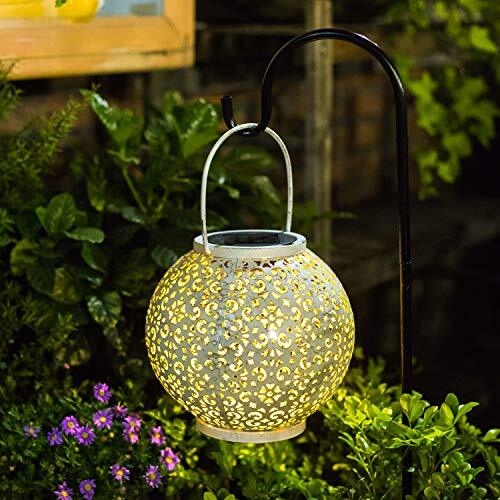 Outdoor Solar Big Lantern Hanging Garden Decorative Large 1Pack White ...