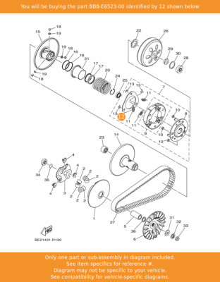 YAMAHA Plate, Weight Thrust, BB8-E6523-00 OEM TRICITY 125 | eBay UK