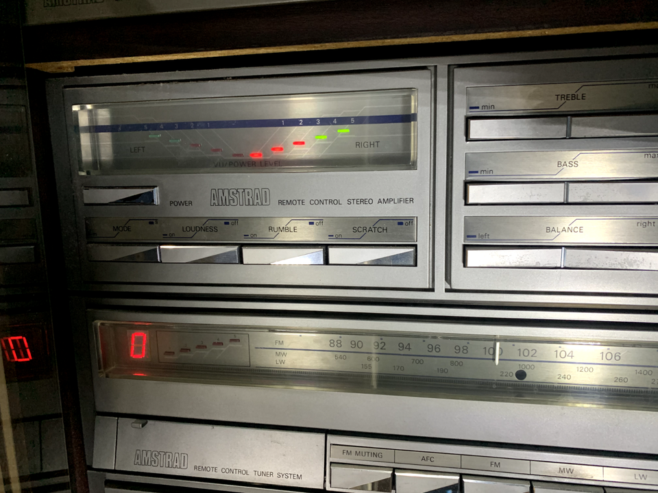 Vintage Amstrad TS-99 II Hi Fi Tower System Turntable Tuner Cassette ...