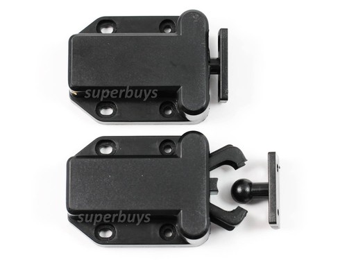 Pair Black Beetle Touch Latch Push To Open Drawer Cabinet Door Catch ...