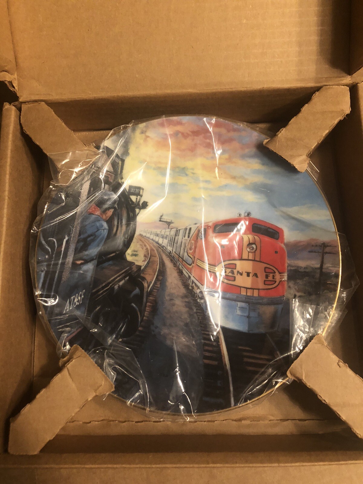 THE SANTA FE SUPER CHIEF Plate The Golden Age of American Railroads Ted ...