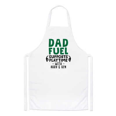 Personalised Dad Fuel Supports Playtime Chefs Apron Fathers Day Cooking ...