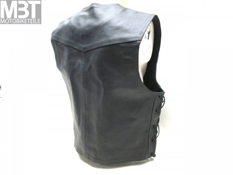 Modeka Gilet 1653 Gilet en Cuir Noir Veste de Motard Cuir | eBay