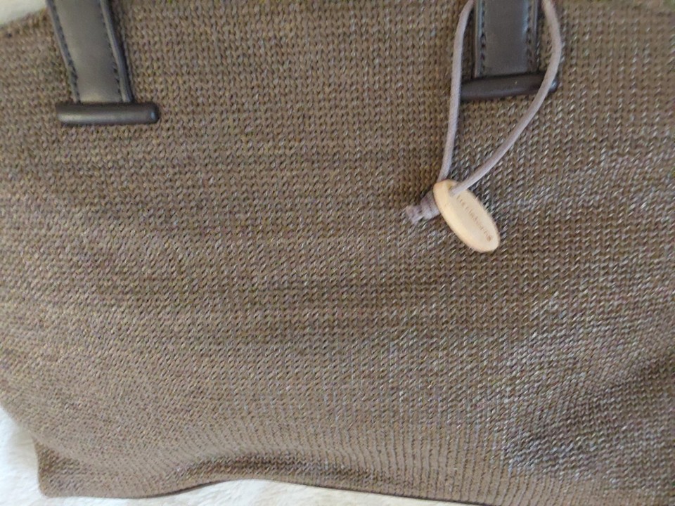 Liz Claiborne straw LIKE design dark brown strap purse | eBay