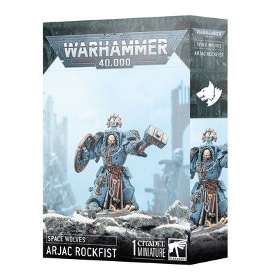 Warhammer 40k Space Wolves Arjac Rockfist (2025 Version) NEW in BOX | eBay