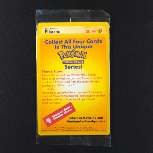 Pokemon The First Movie WB Pikachu Black Star Promo Sealed | eBay