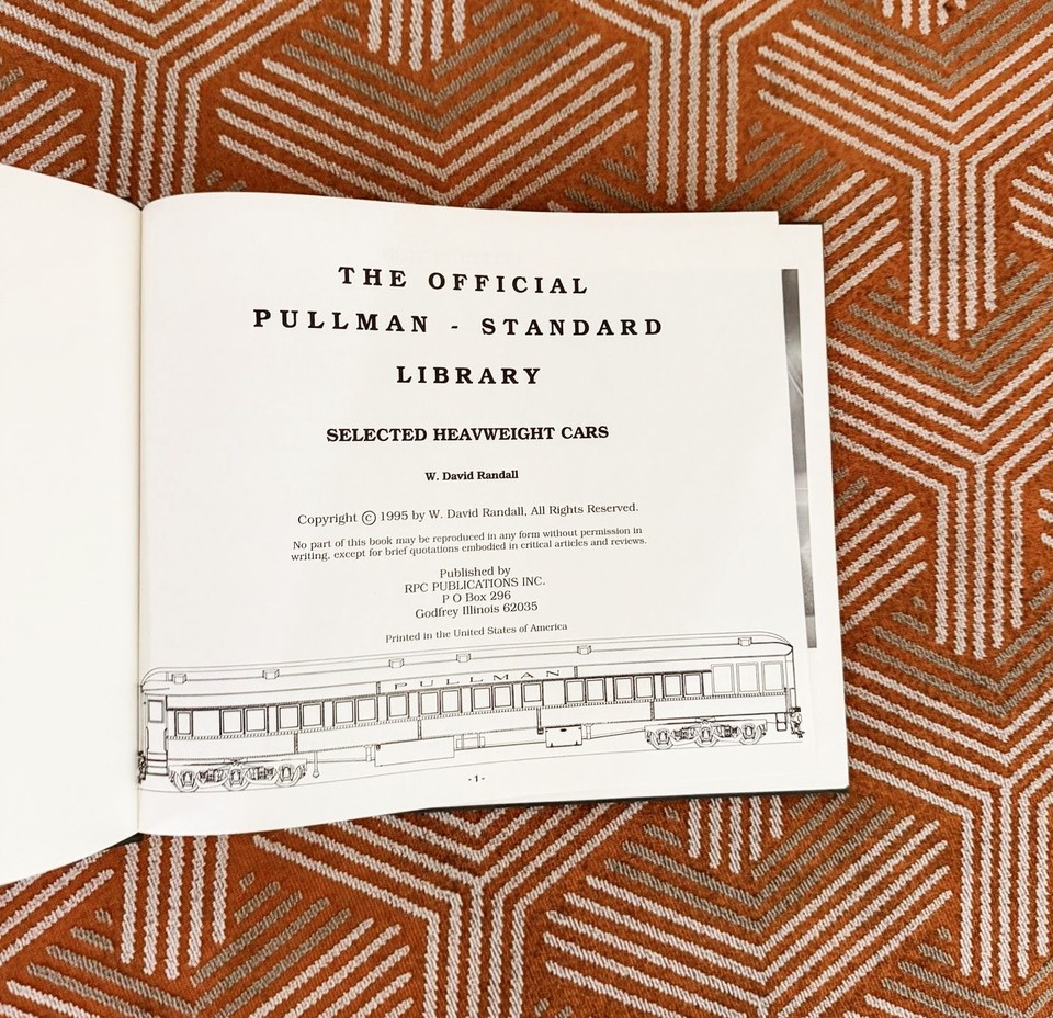Official Pullman Standard Library Selected Heavyweight Cars Railroad ...