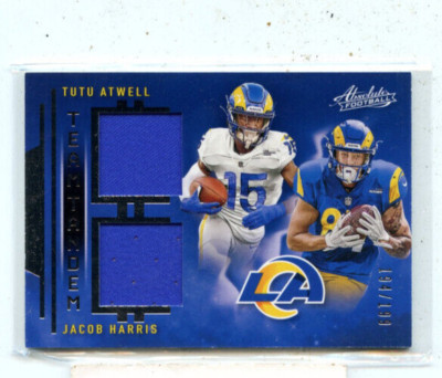 TUTU Atwell / JACOB Harris 2021 Panini Absolute Team Tandem Dual Jersey ...