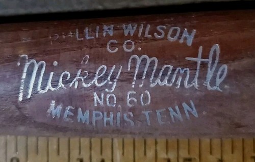 Mickey Mantle No. 60 Rollin Wilson Co. Memphis Tennessee 22 1/2 ...