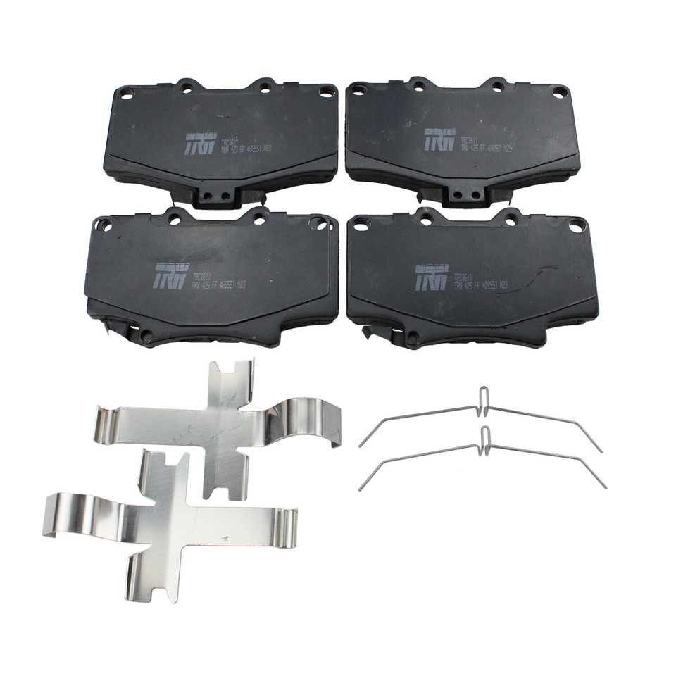 TRW Pro Front Ceramic Brake Pad Set Pads with Hardware For Toyota ...