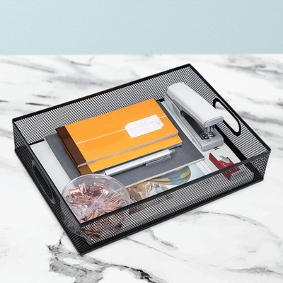 Desk Drawer Organizer Tray File Storage Home Office Mesh Desk Storage ...