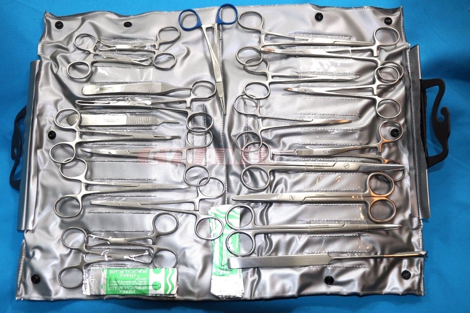 GERMAN PREMIUM STAINLESS 82 Spay Neuter Pack Veterinary Instrument ...