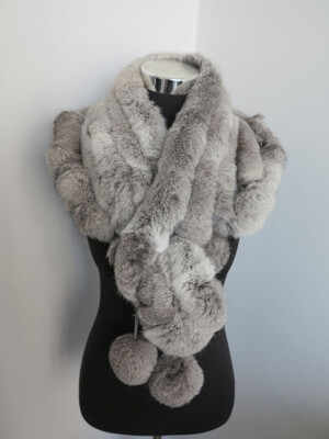 100% real rabbit fur scarf /cape/ warmful stole fungus shape wrap ...