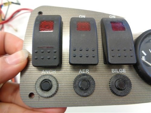 ROCKER SWITCH / BREAKER / FUEL GAUGE PANEL TAN / GRAY 6 5/8" X 3 3/4 ...