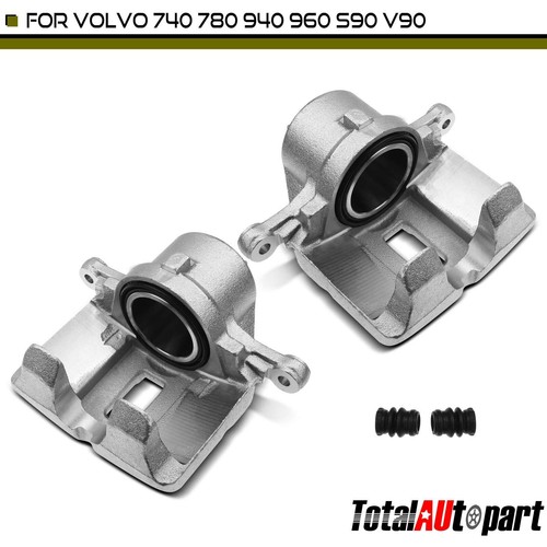 2x Disc Brake Caliper w/ Metal Piston for Volvo 740 780 940 960 S90 V90 ...