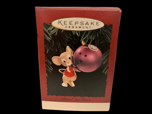 Bowl 'em Over Christmas Mouse With Bowling Ball Hallmark Keepsake ...