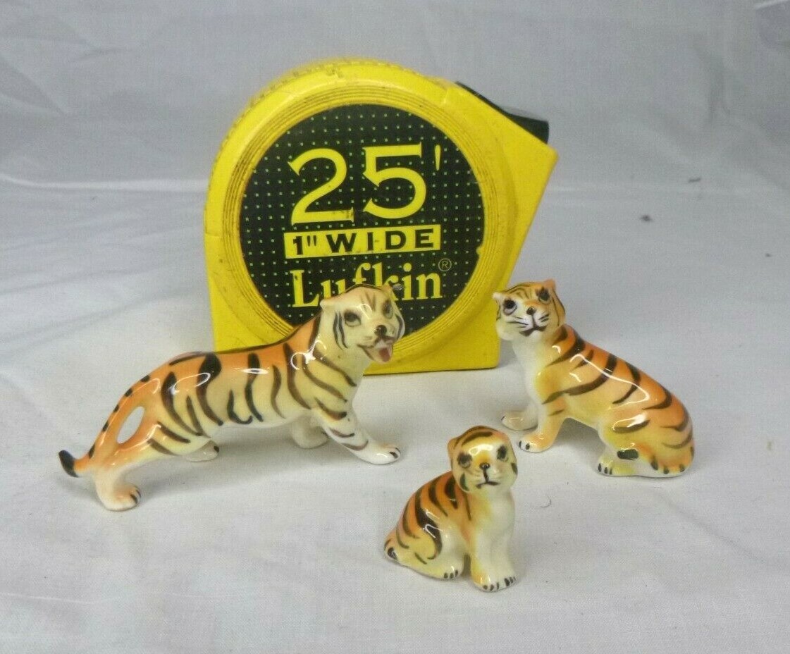 Vtg Tiny Bone China Tiger Family Dad Mom Baby Animal Japan | eBay