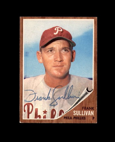 Frank Sullivan Signed 1962 Topps Philadelphia Phillies Autograph | eBay