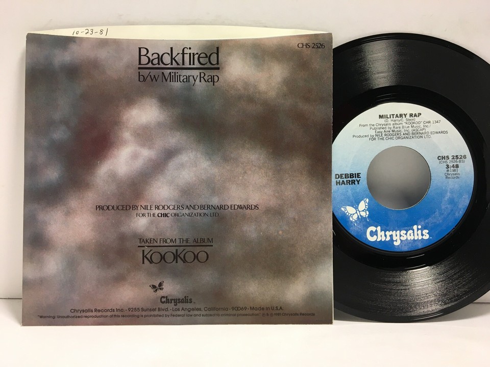Debbie Harry - Backfired 45 RPM - Tested EX with Sleeve - F2 | eBay