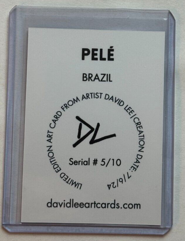 Pele Limited Edition Artist Signed Brazil National Team Trading Card 5/ ...