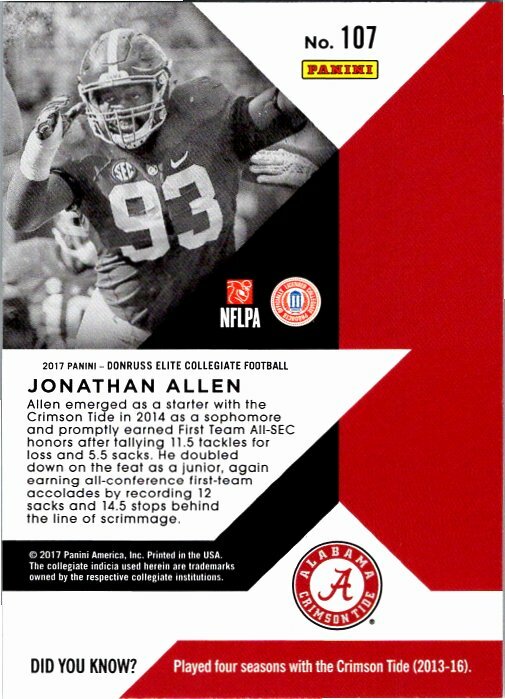 2017 PANINI ELITE DRAFT PICKS NFL FOOTBALL CARD - PICK CHOOSE YOUR ...