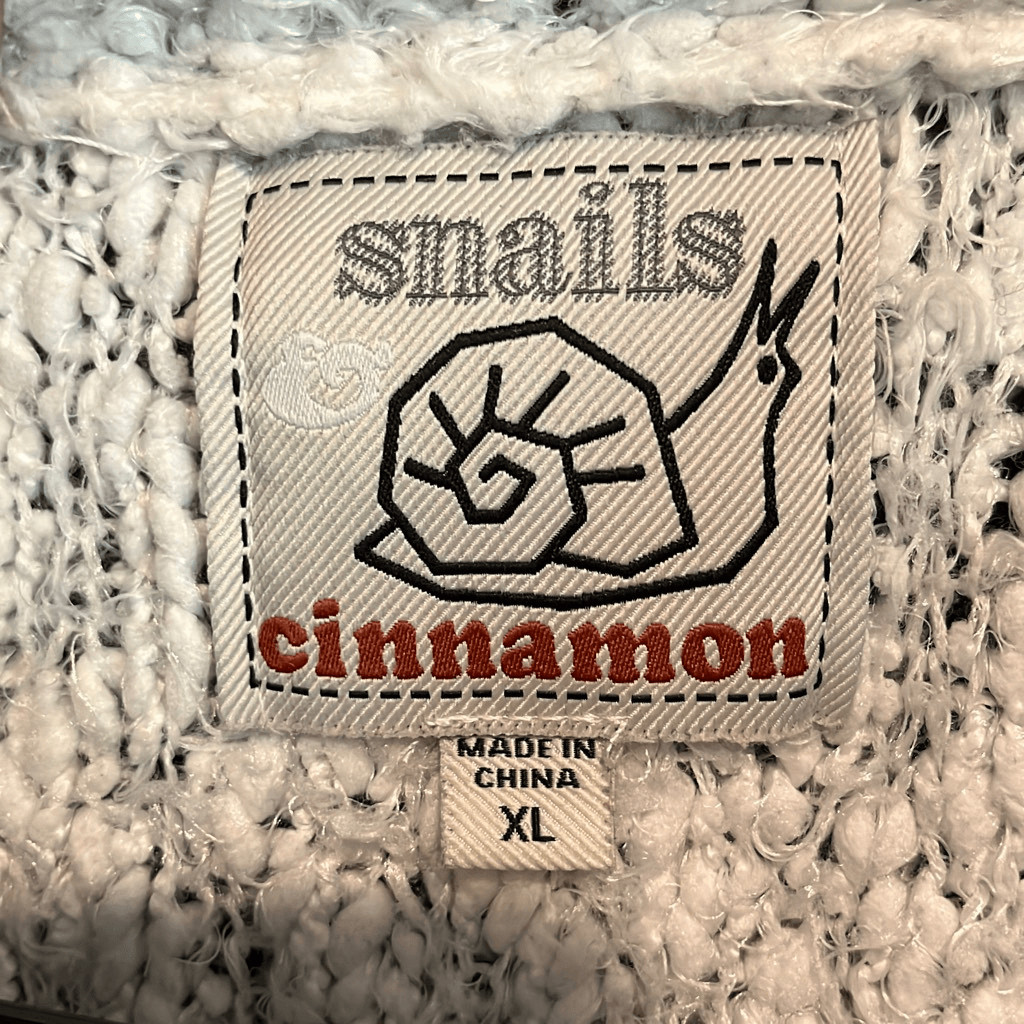 Snails & Cinnamon Soft Striped Turtleneck Sweater XL - Gem