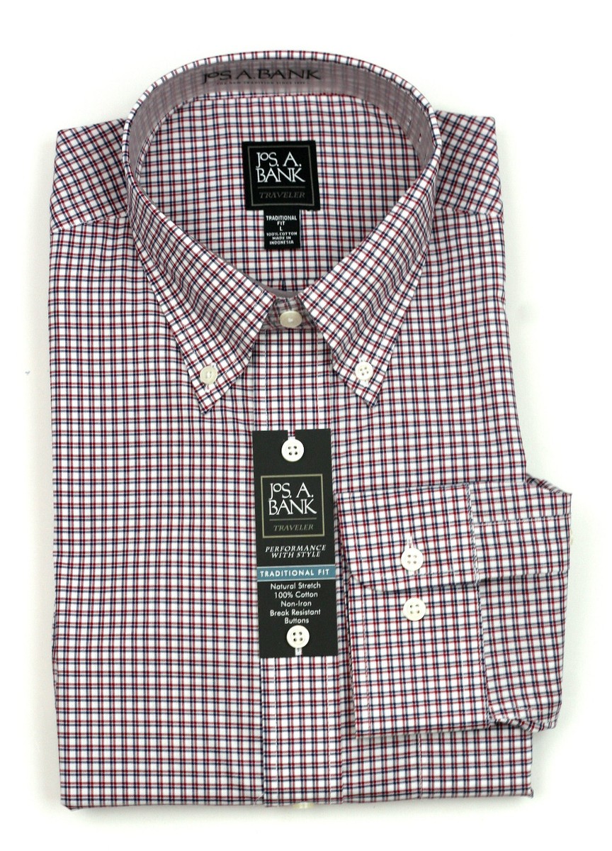 Jos A Bank Dress Shirt Measurements Jos A Bank 43R 44R 32x32 Traveler