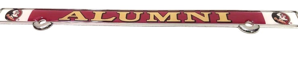 FSU Florida State alumni License Chrome License Plate Frame Thin Silver ...
