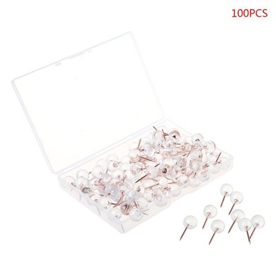 100pcs Rose Gold Pushpins Thumb Thumbtack Board Round Ball Drawing Wall ...