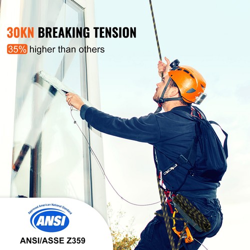 Vertical Lifeline Assembly 100 ft Fall Protection Rope 30 KN ANSI ...