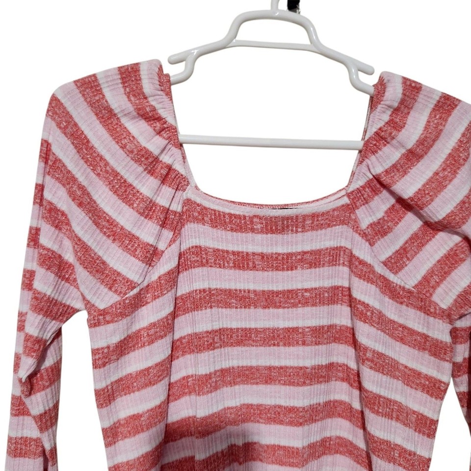 Lane Bryant Top Sweater Size 14/16 Striped Cold Shoulder Stretch | eBay