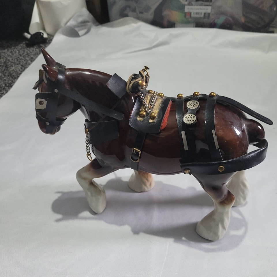 Vintage Melba Ware Ceramic Shire Horse with Harness | eBay UK