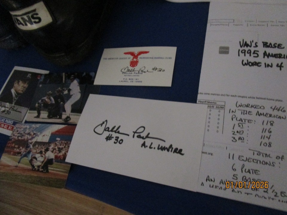 1995 American League Umpire Dallas Parks Game Worn Van's umpire shoes w ...